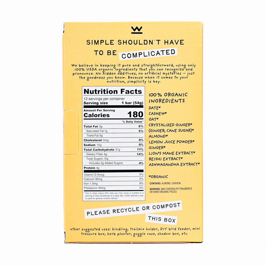 Lemon Ginger – WISE BAR